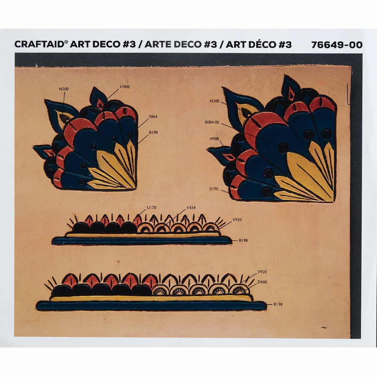 ART DECO #3 Leather Pattern Transfer Layer | Deco Cuir