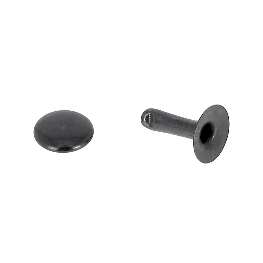 Moyens rivets simple calotte en acier - 9x12x9 mm - 1275 | Deco Cuir