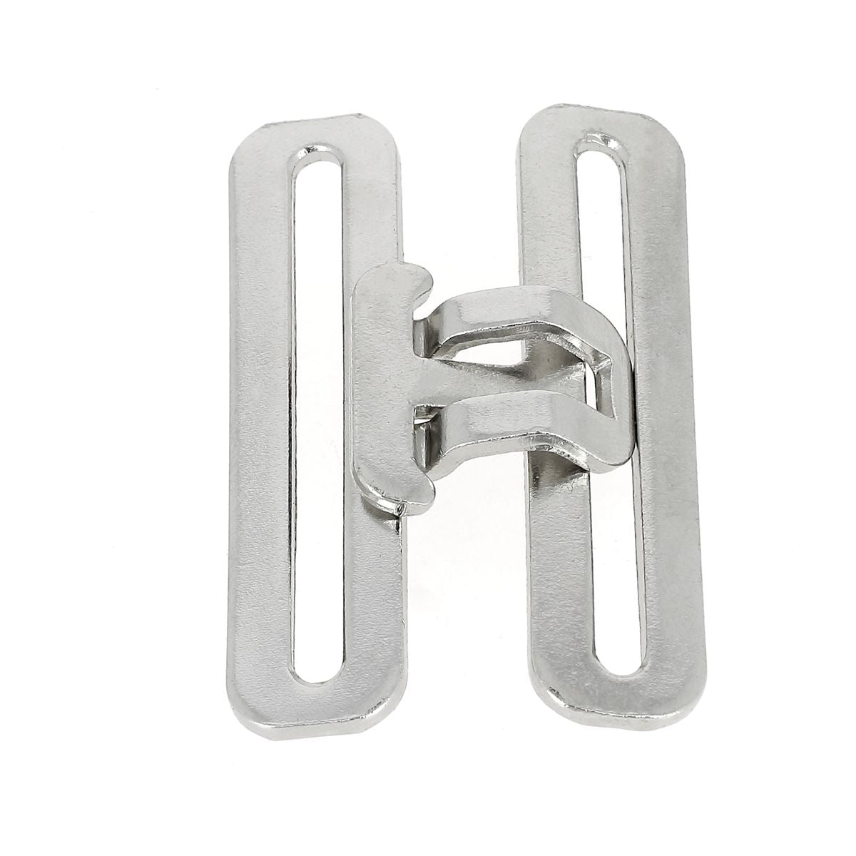 Steel Cover Buckle - 50mm - NICKEL PLATED | Leather Deco