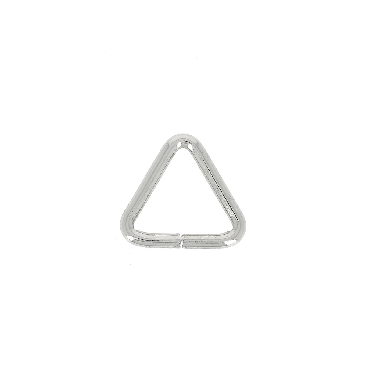 Non-welded triangle loop in steel - NICKEL-PLATED | Deco Cuir