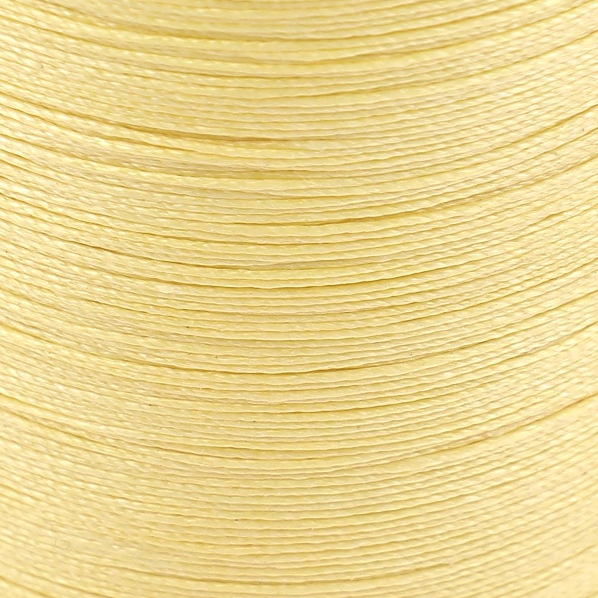 Glossy cabled linen yarn - Fil Au Chinois 632 - CHICK YELLOW | Leather Deco
