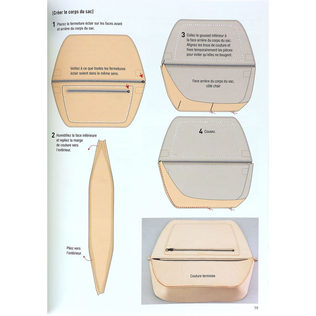 Livre "Sacs en cuir - 18 modèles à fabriquer soi-même" - Yoko Ganaha