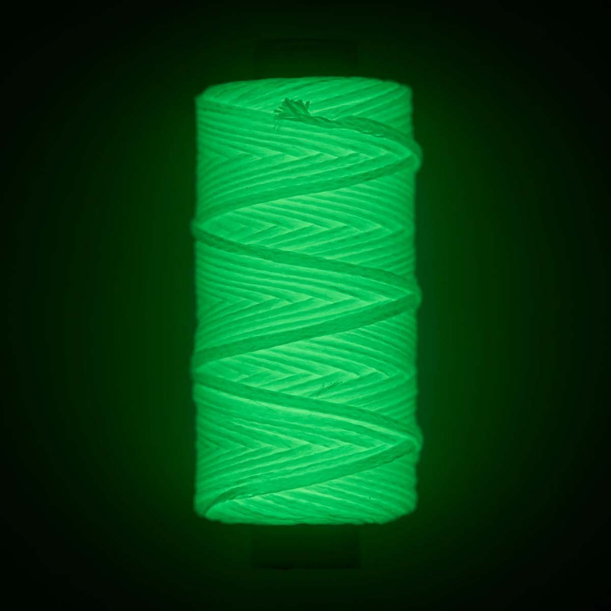 Fil en nylon tressé et poissé 23m - Phosphorescent | Deco Cuir