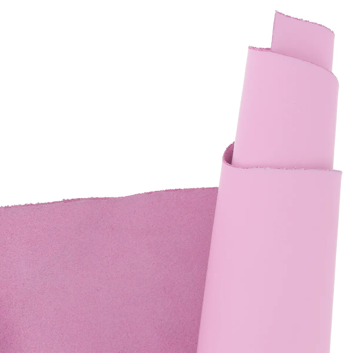 Peau de cuir de vachette lisse Gommato rose | Deco Cuir