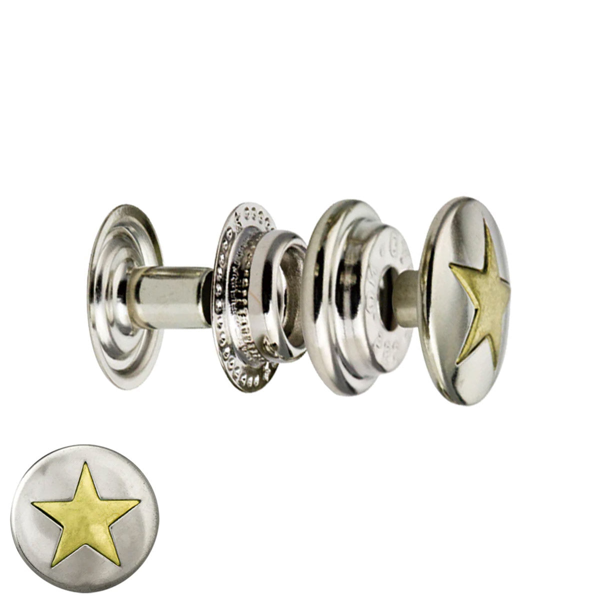 Star LINE 24 snap fasteners: 15mm | Leather Deco