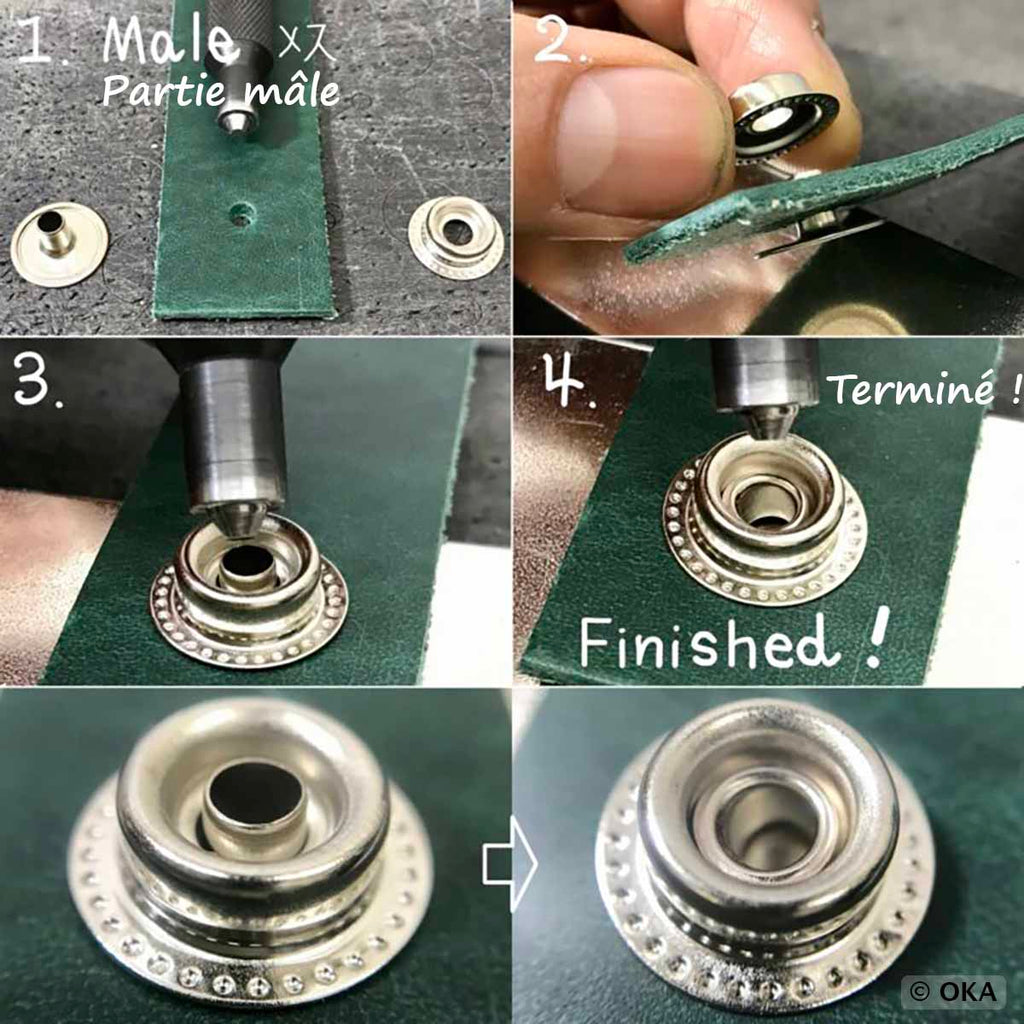 Outil de pose pour boutons pression PRO - Oka | Deco Cuir