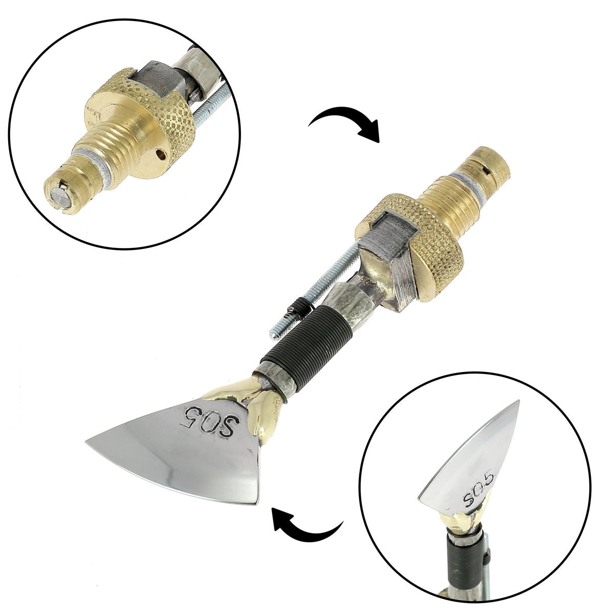 Single curved thread for threading iron - SH Series - Regad | Deco Cuir