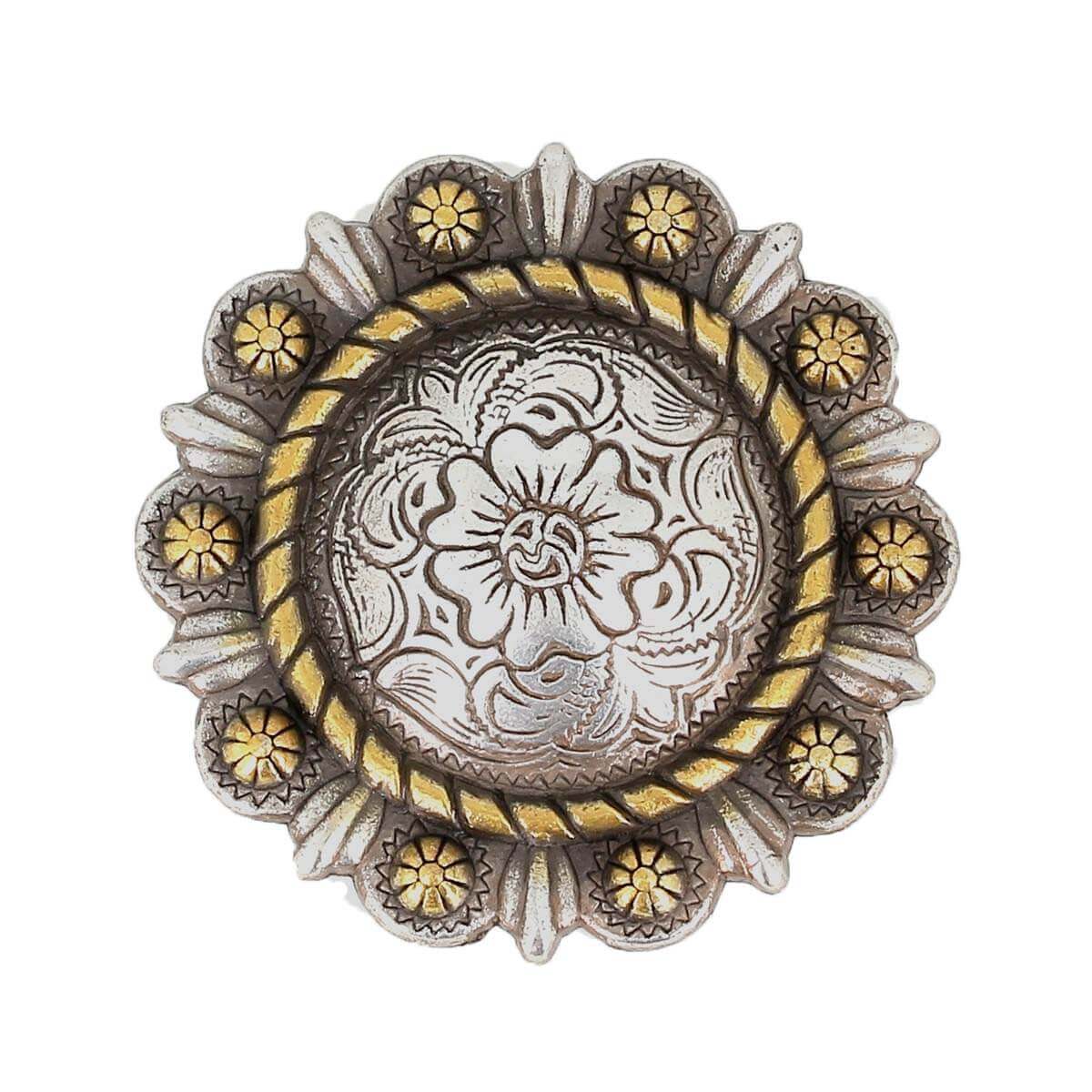 BERRY Concho - Aged Silver | Leather Decor