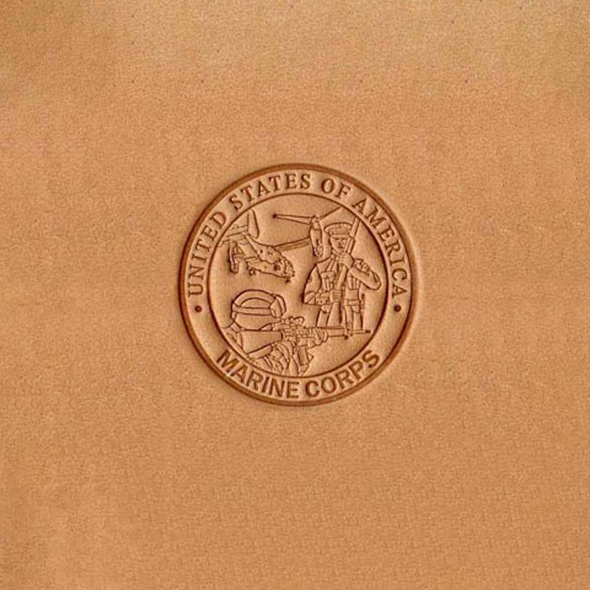 3D Stamp - USA Marine Corps Badge - 8453 | Leather Decor