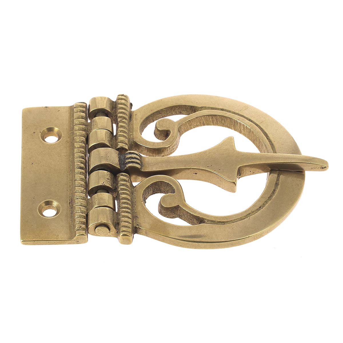 Boucle de ceinture avec chape en laiton massif YVE | Deco Cuir