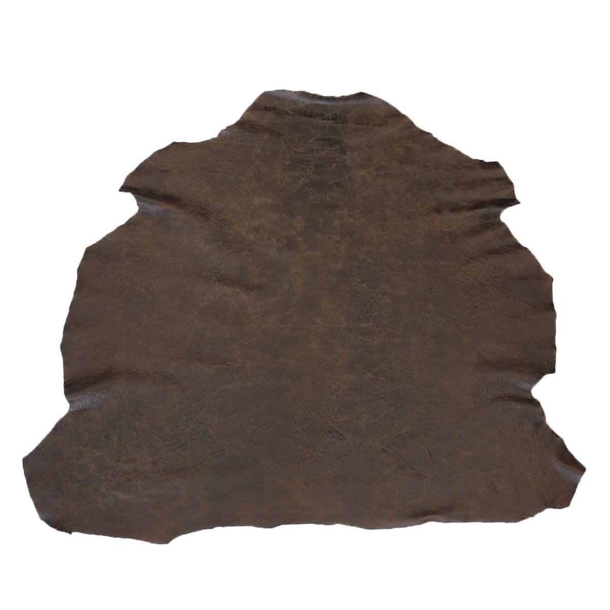 Whole skin of FRANCE sheepskin leather - AGED BROWN BAF04 | Leather Deco