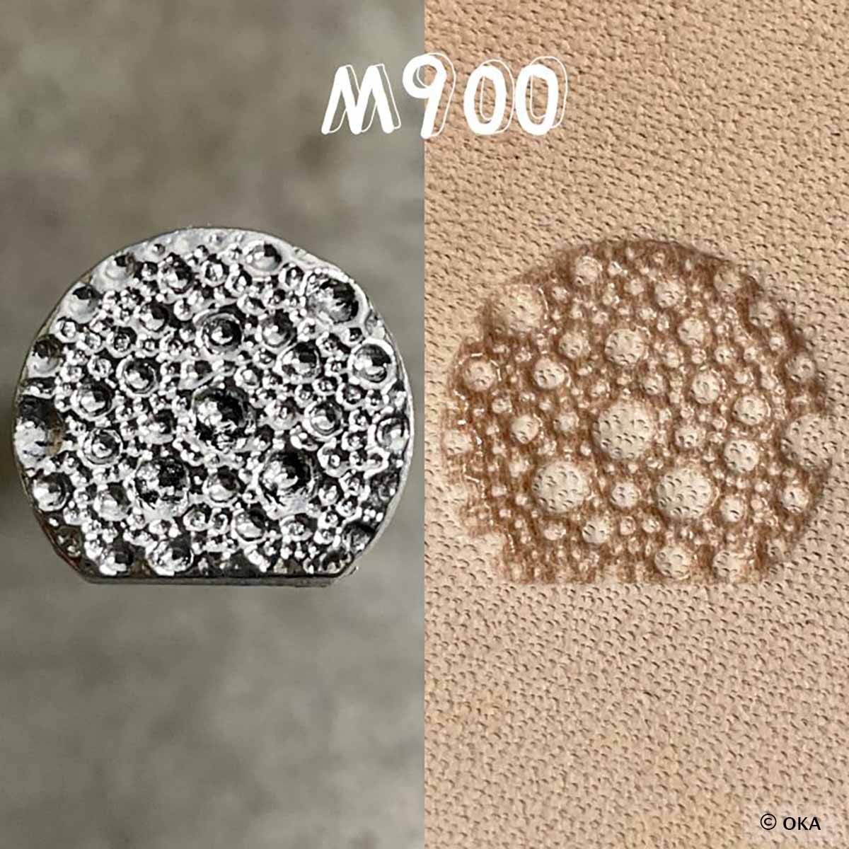 Stamp on handle OKA - Matting bubble texture 11.8mm - M900 | Leather Decor