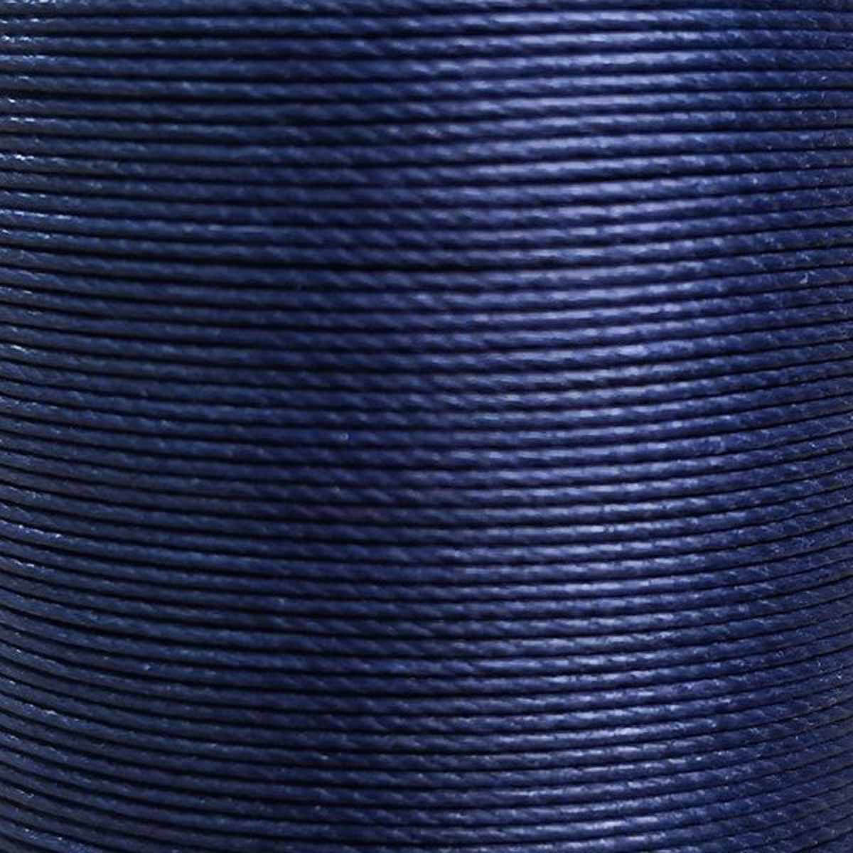 50m spool of MeiSi super fine waxed linen thread M60 - 0.65mm - NAVY ...