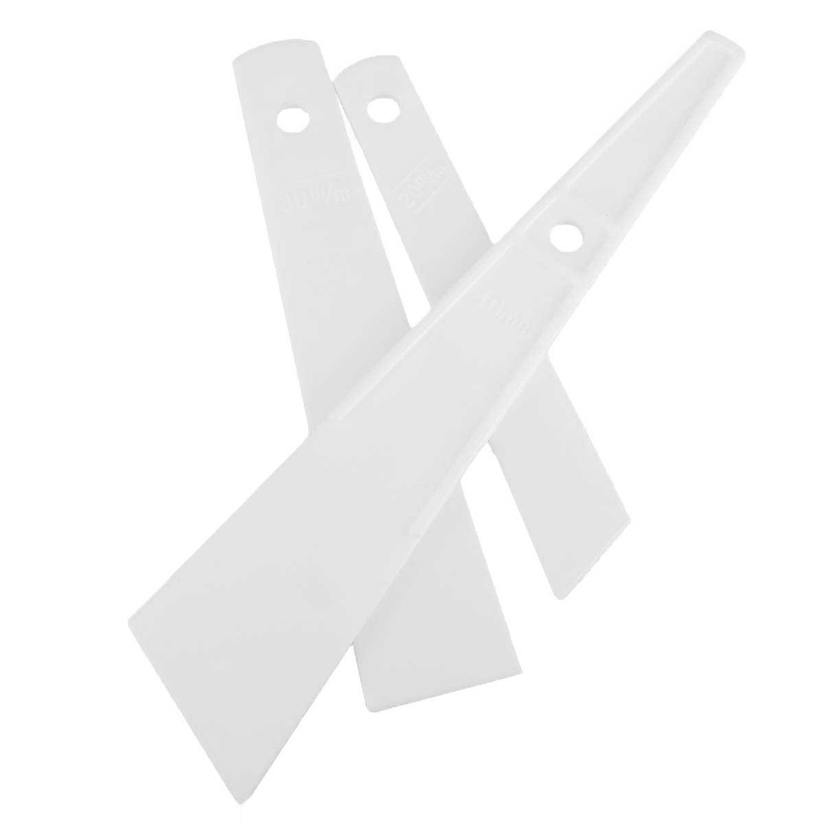 Jeu de 3 spatules en plastique pour colle | Deco Cuir