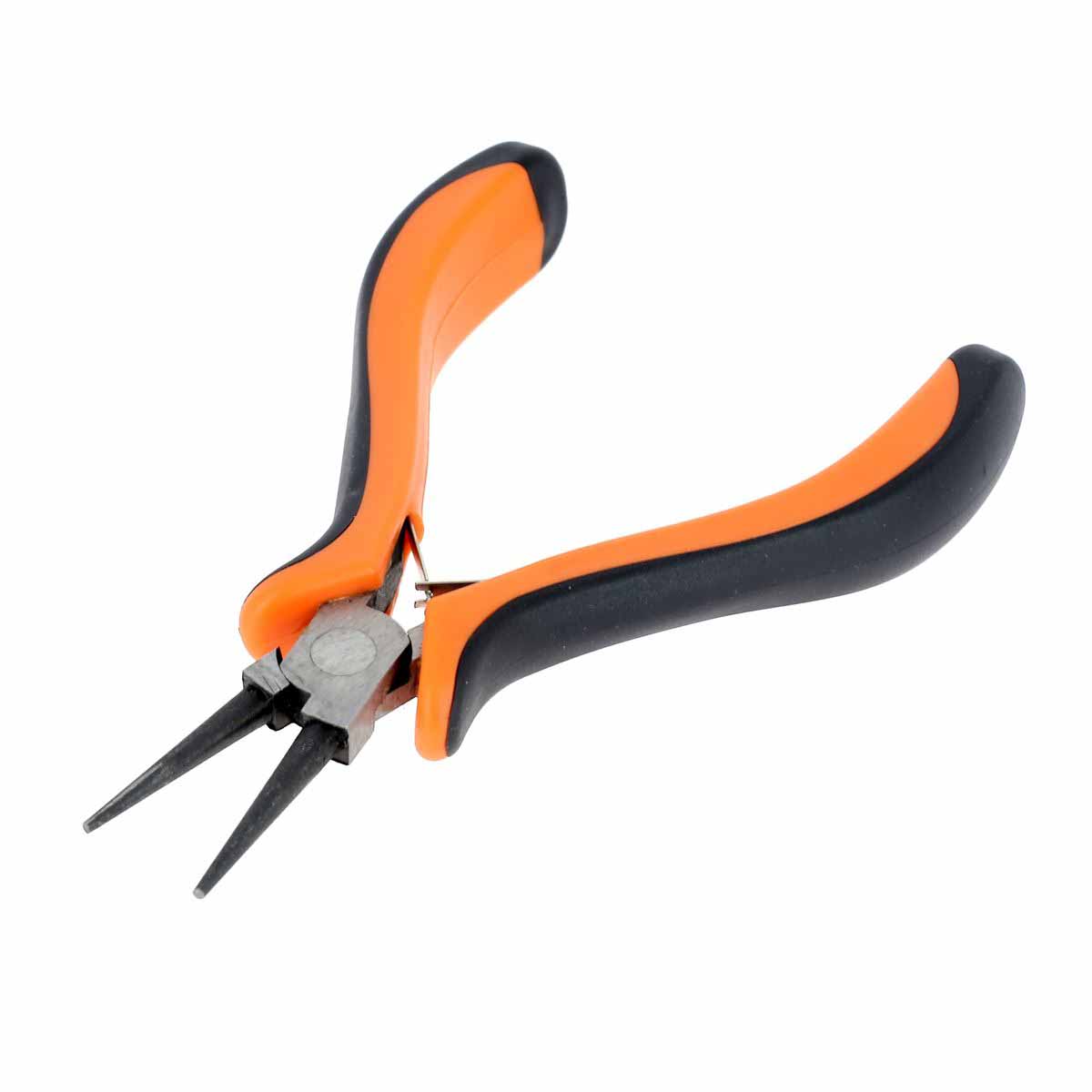 Mini-pince à bec court et rond avec manche bi-matière - 12,5cm