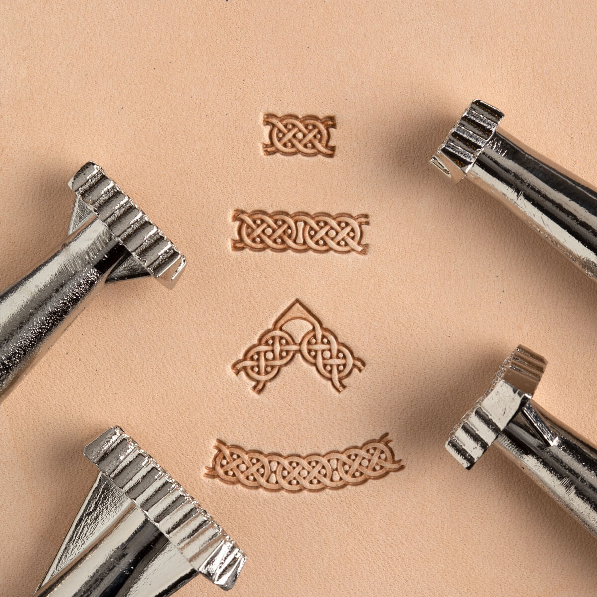 Set of 4 TANDY LEATHER handle stamps - CELTIC - 69015 | Leather Decor