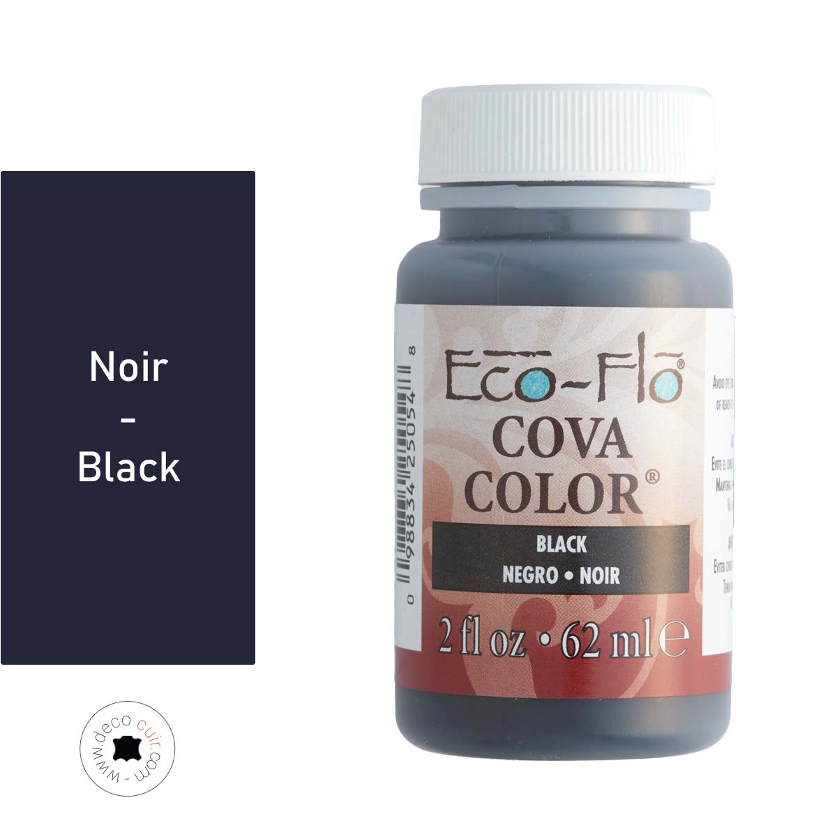Water-based opaque paint - Cova color Eco-Flo - 62ml | Deco Cuir