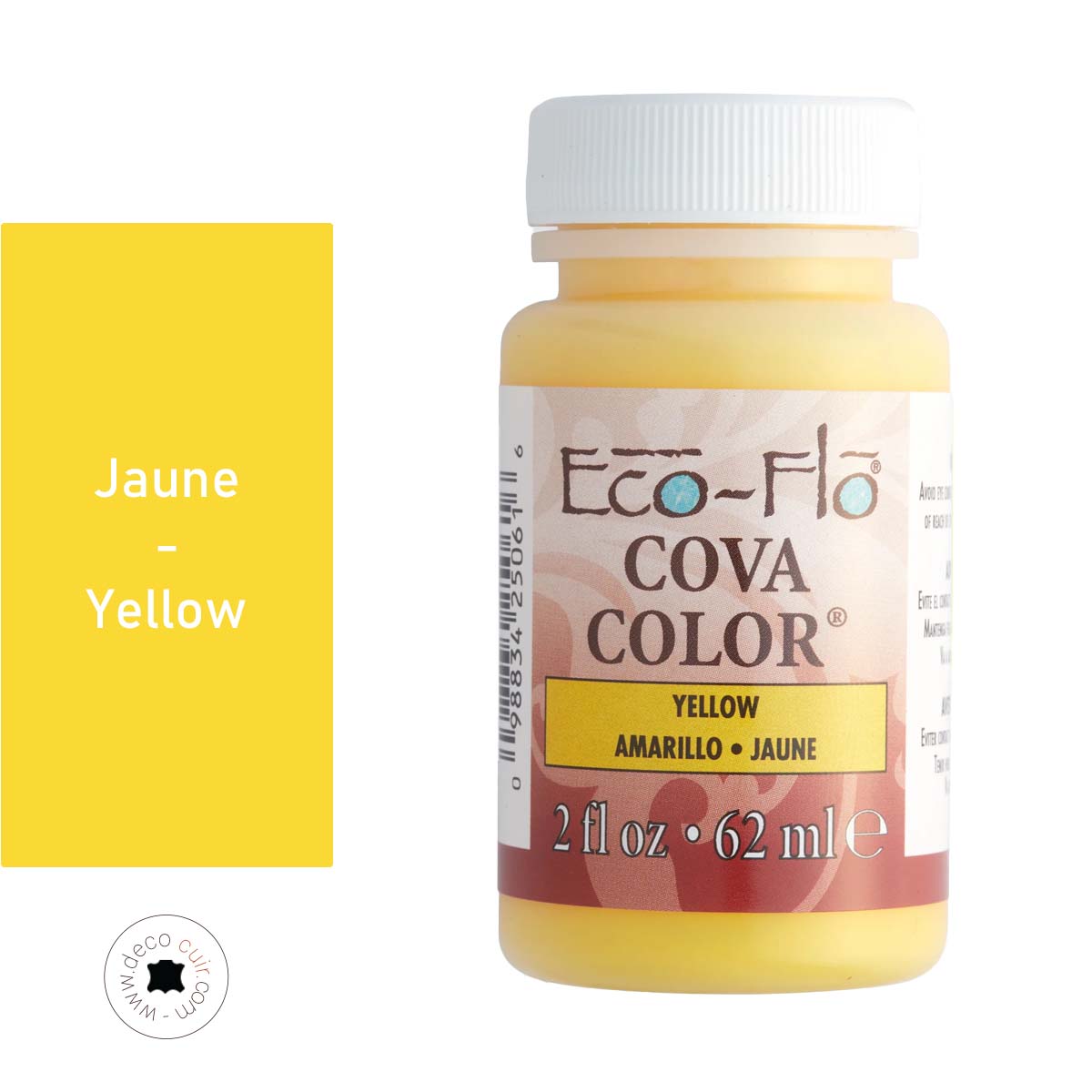 Water-based opaque paint - Cova color Eco-Flo - 62ml | Deco Cuir