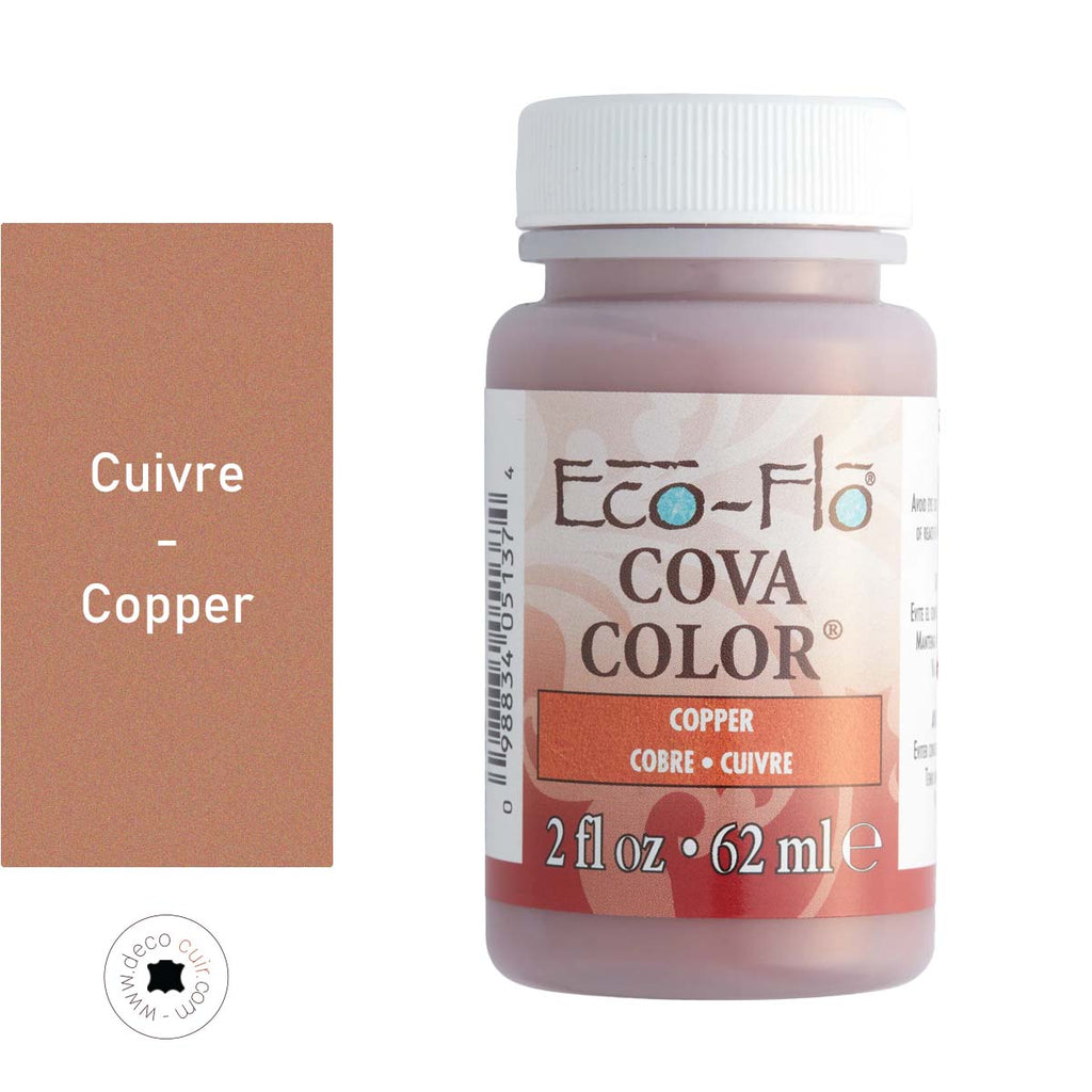 Water-based opaque paint - Cova color Eco-Flo - 62ml | Deco Cuir
