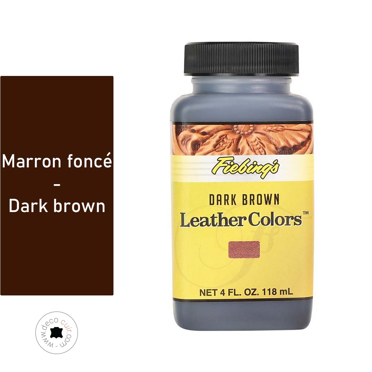 FIEBING'S LEATHER COLORS Leather Dye - DARK BROWN | Deco Cuir