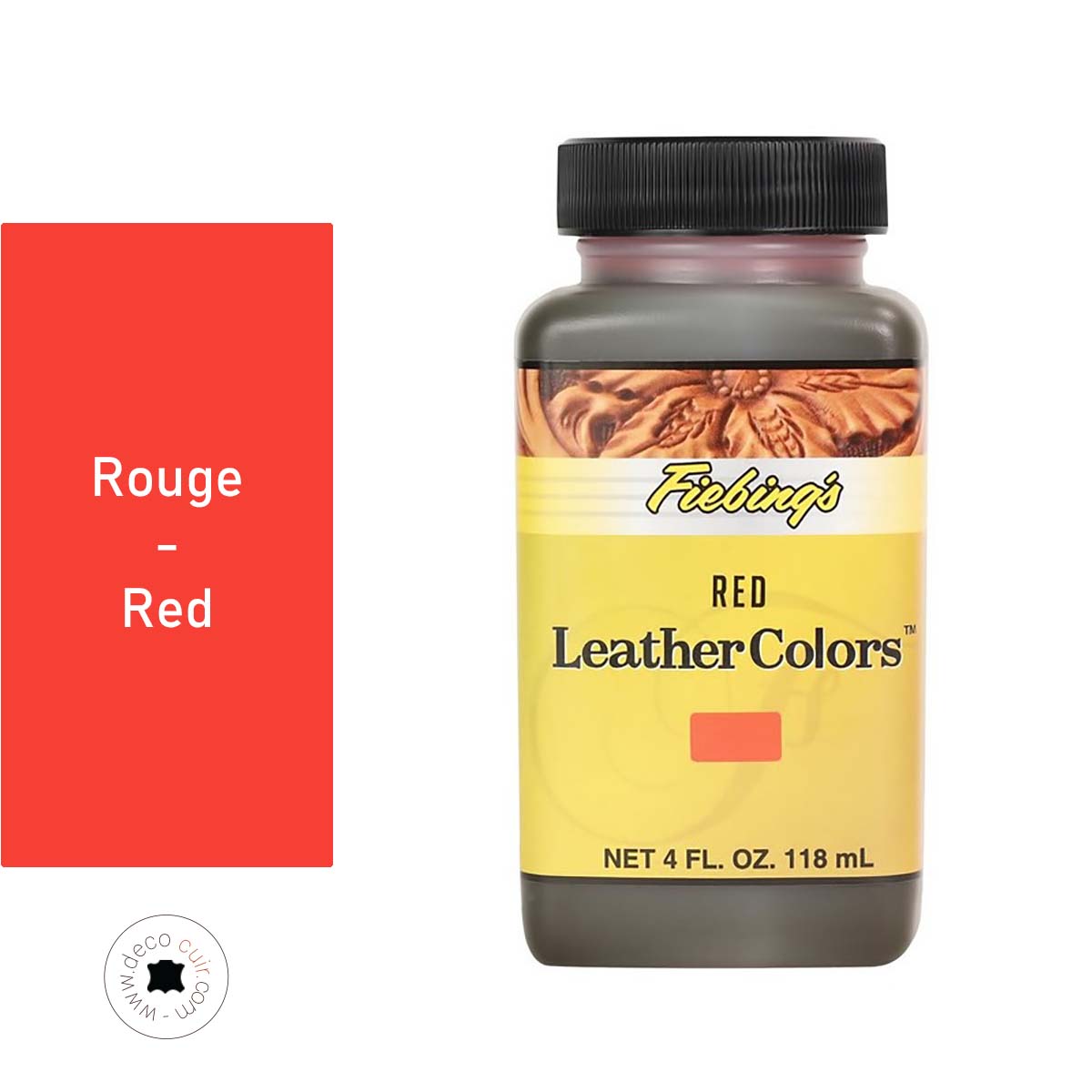FIEBING'S LEATHER COLORS Leather Dye - RED | Deco Cuir
