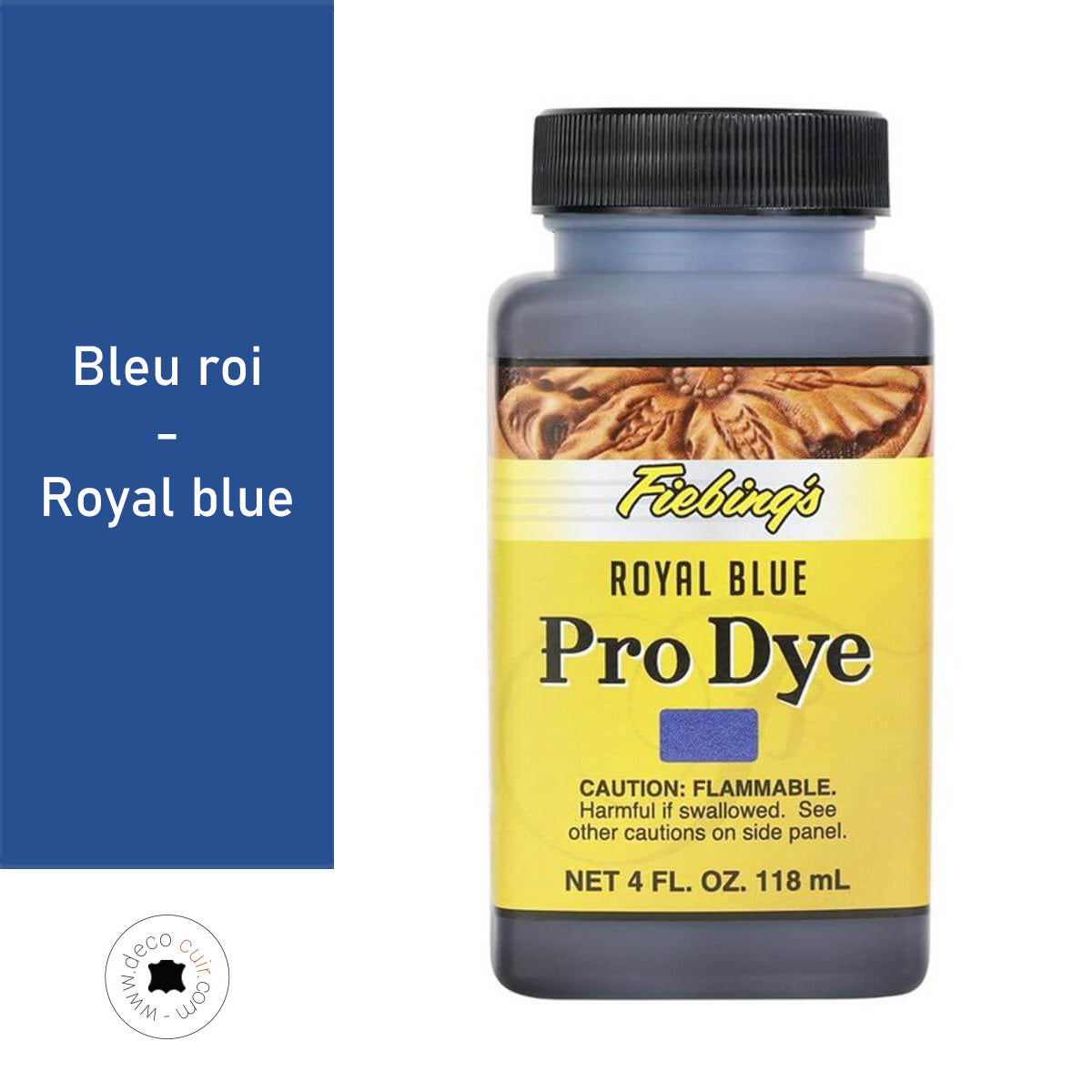 Teinture à l'huile Fiebing's Pro Dye BLEU ROI / ROYAL BLUE | Deco Cuir