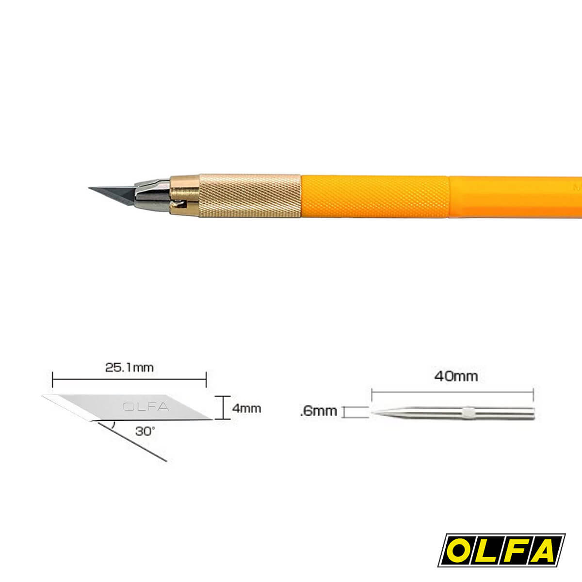 OLFA AK-5 Art Knife with 30 Spare Blades | Leather Decor